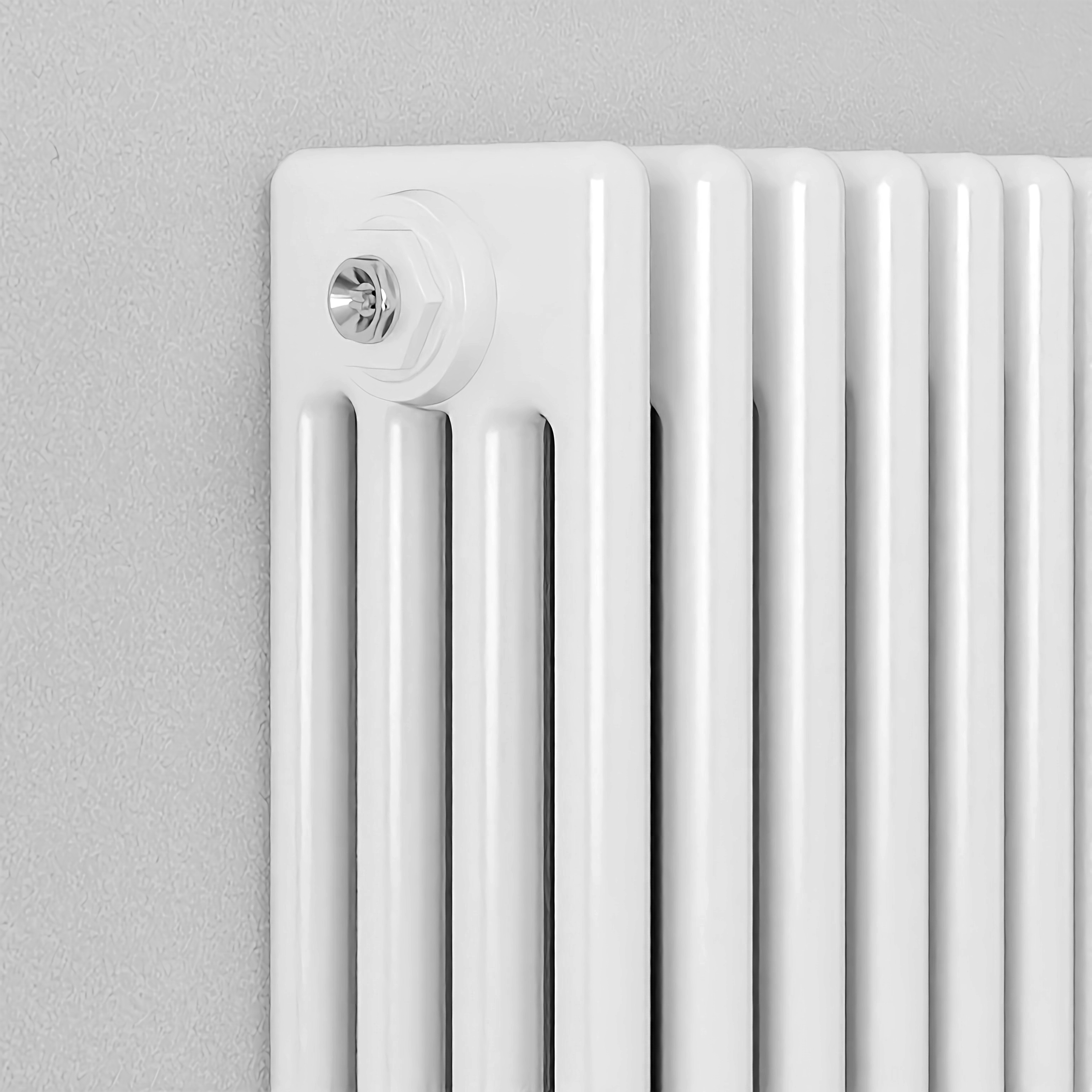 AICA 1500x200mm White Vertical Traditional Radiator Cast Iron 4 Column ...